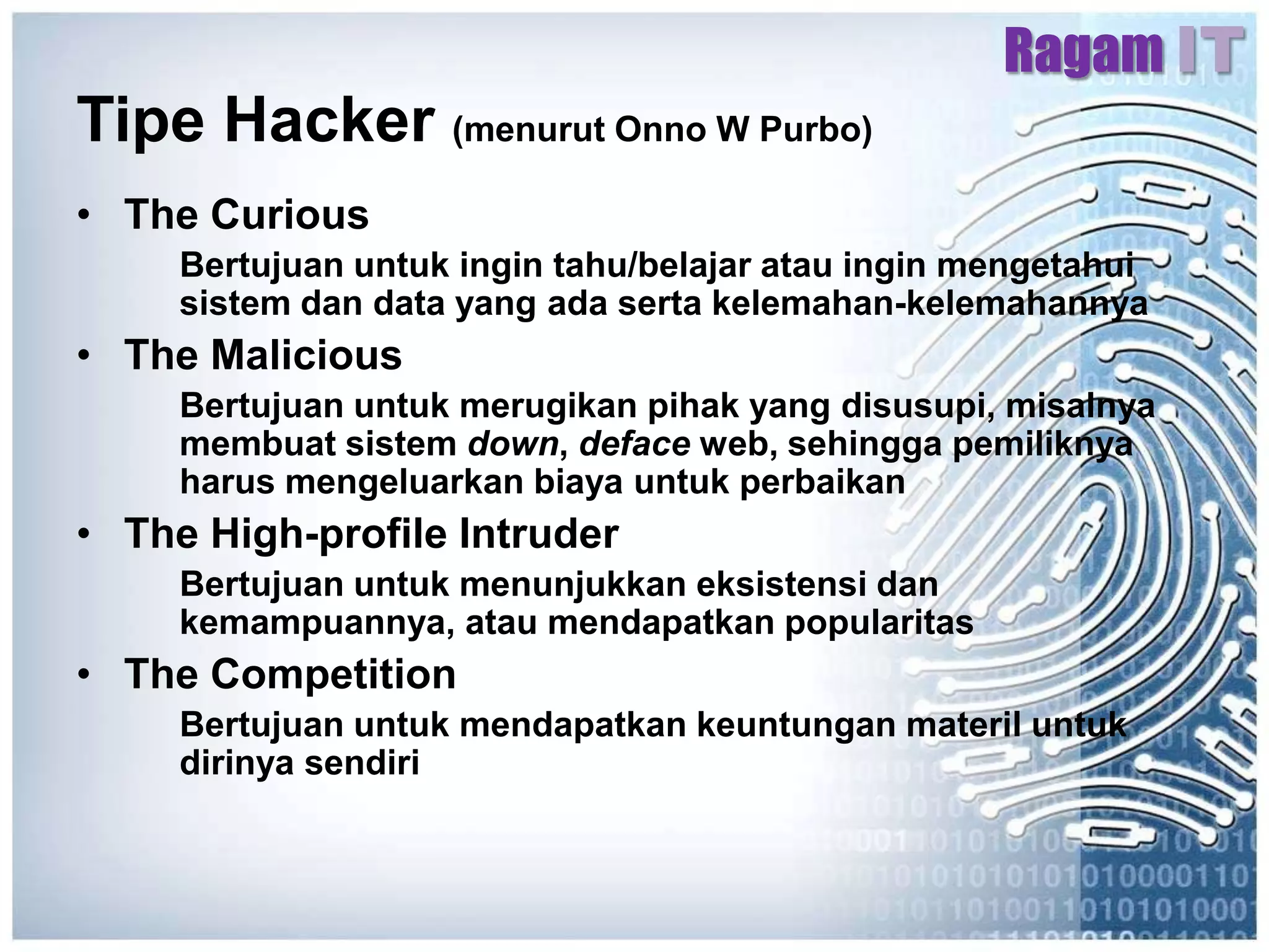 Mengenal Hacker dan Cracker | PPTX