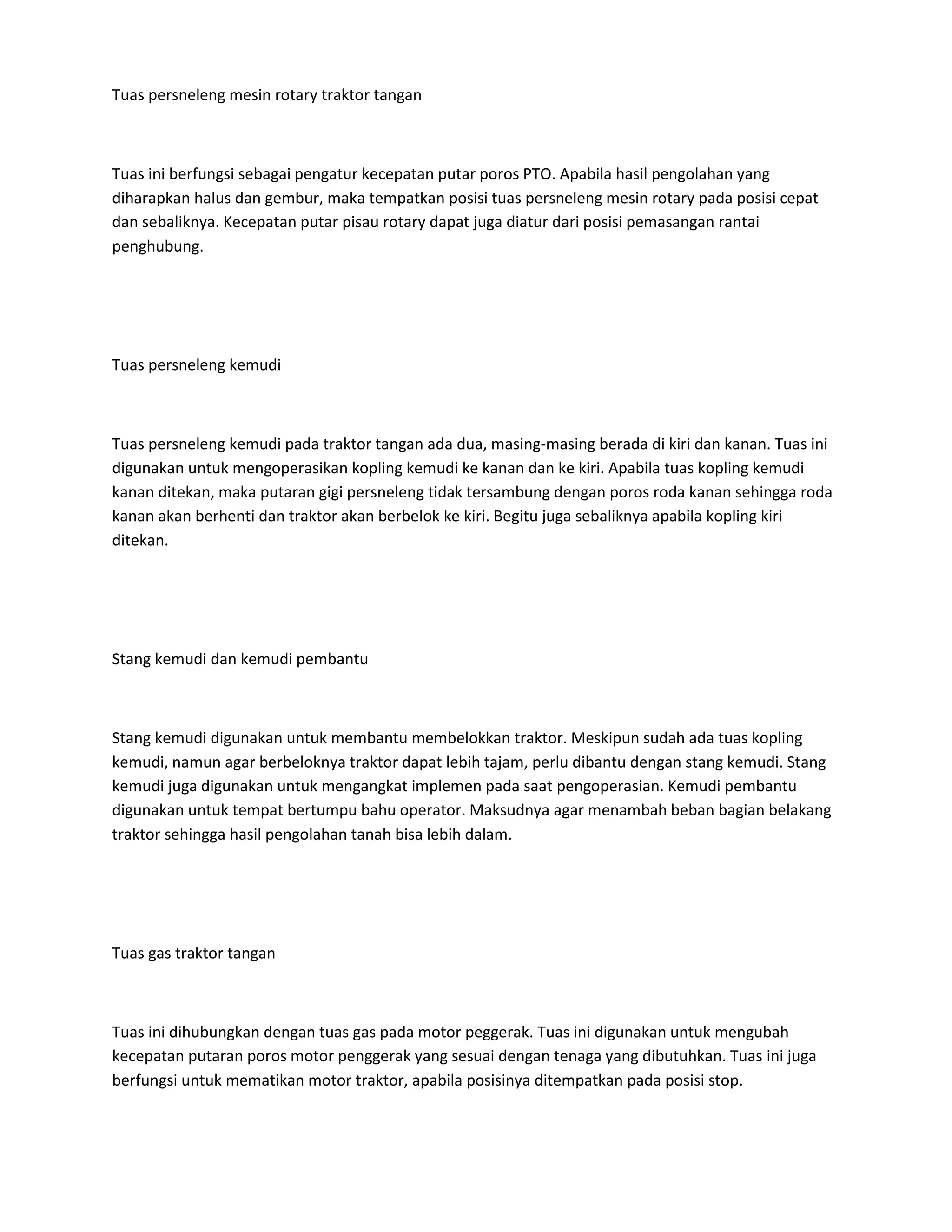 Mengenal hand traktor | DOCX