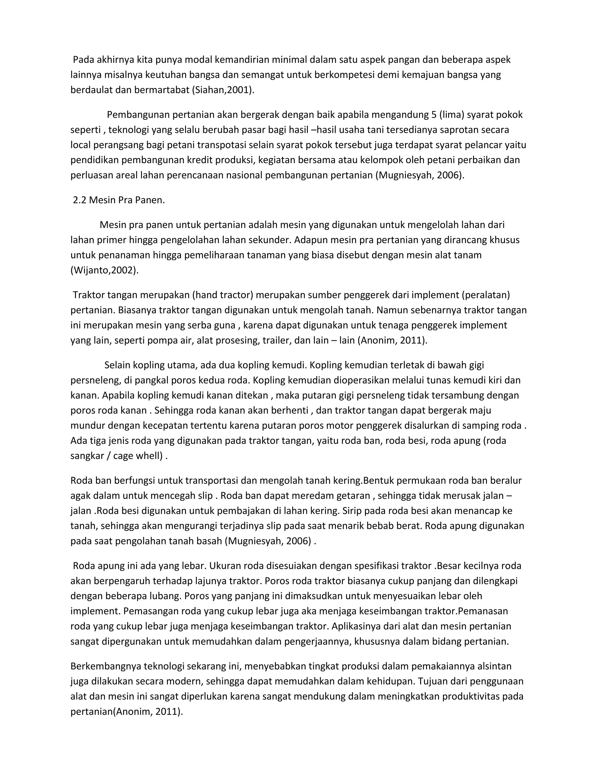 Mengenal hand traktor | DOCX