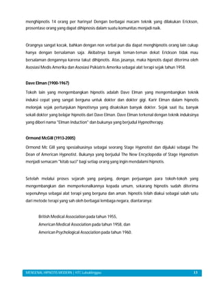 Mengenal hipnotis modern by budi arifin | PDF