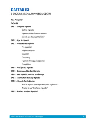 Mengenal hipnotis modern by budi arifin | PDF