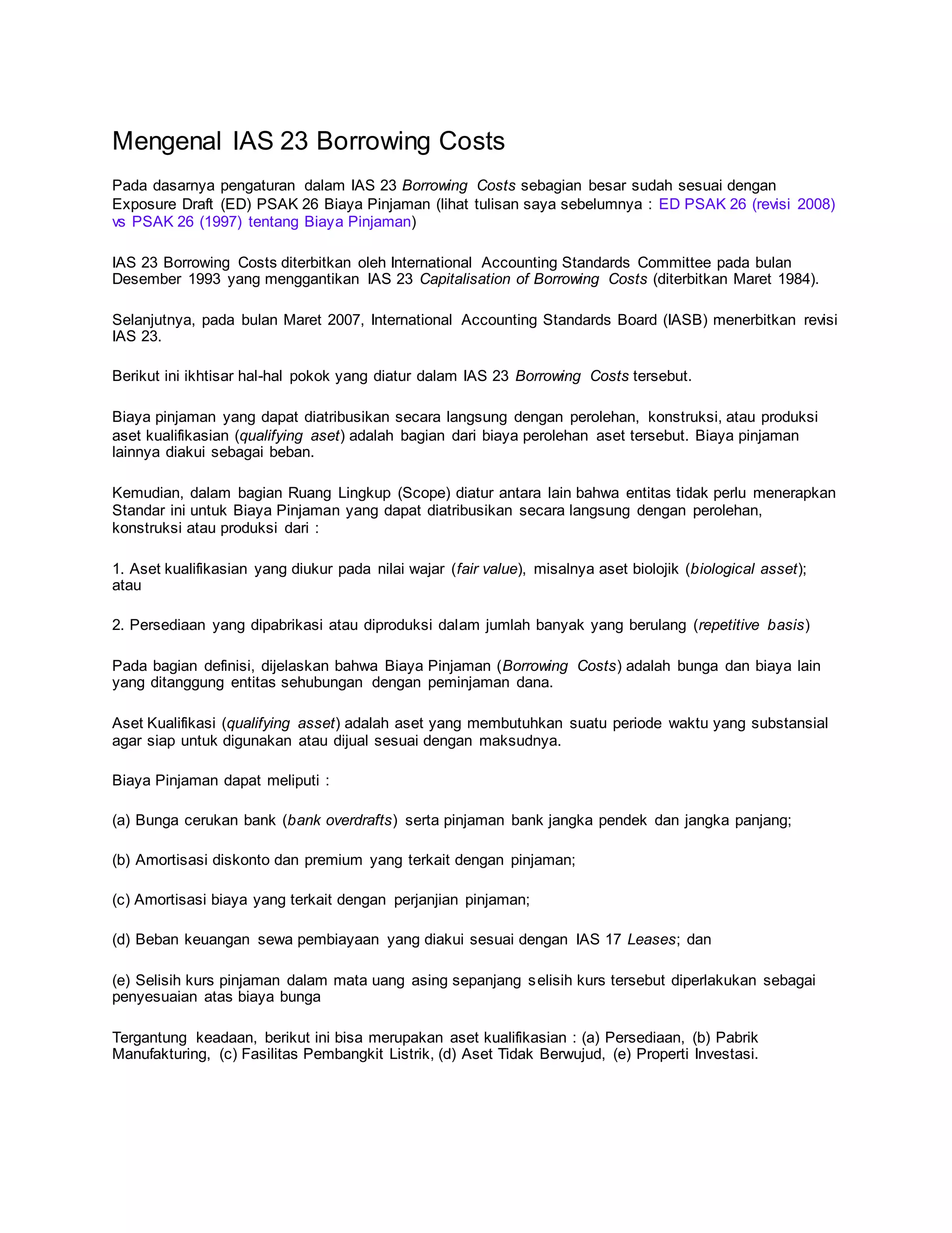 Mengenal ias 23 borrowing costs | DOCX