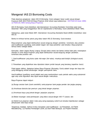 Mengenal ias 23 borrowing costs | DOCX