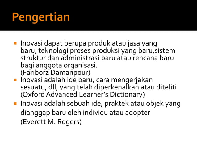Mengenal inovasi | PPTX