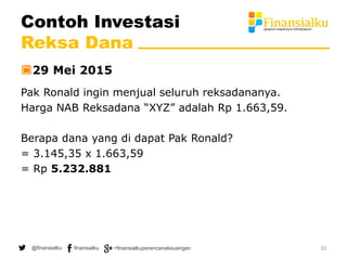 Mengenal investasi reksa dana untuk pemula | PPT