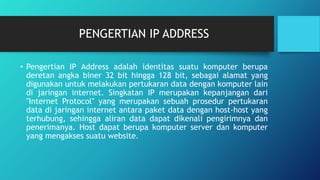 Mengenal ip address dalam Adminitrasi Infrastruktur Jaringan | PDF