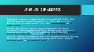 Mengenal ip address dalam Adminitrasi Infrastruktur Jaringan | PDF