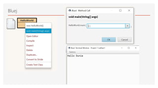 Mengenal java dan blue j | PPT