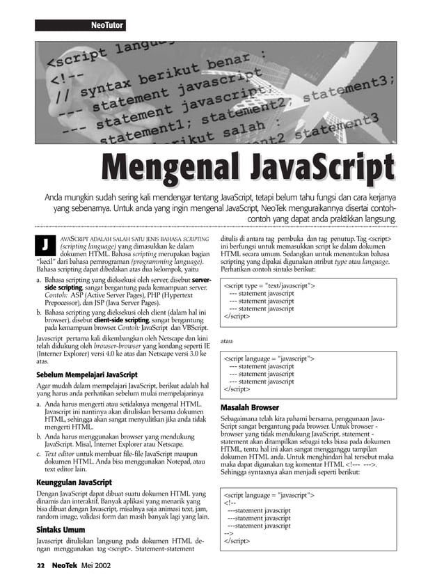 Mengenal javascript | PDF