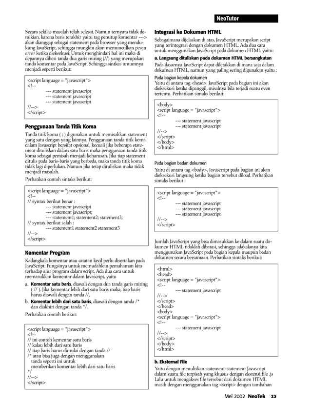 Mengenal javascript | PDF