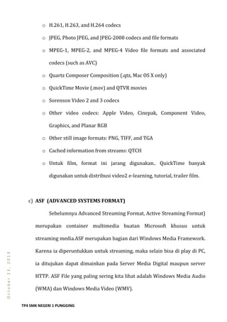 Mengenal jenis jenis file video | PDF