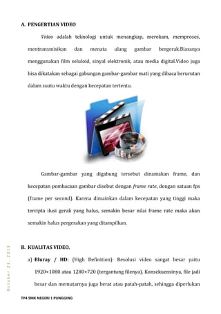 Mengenal jenis jenis file video | PDF