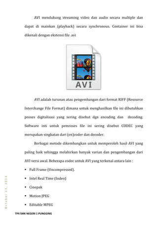 Mengenal jenis jenis file video | PDF