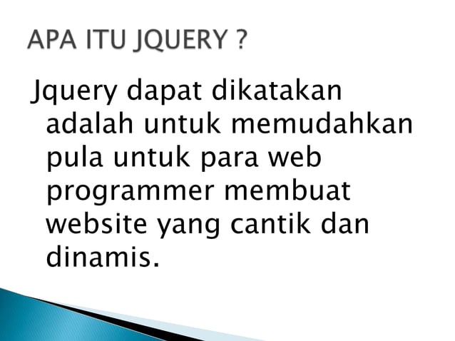 Mengenal jquery dengan Contoh Sederhana teuku lutfi rahmad maulana 1200253 | PPT