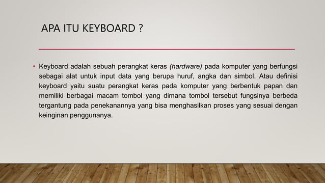 Mengenal keyboard | PPTX