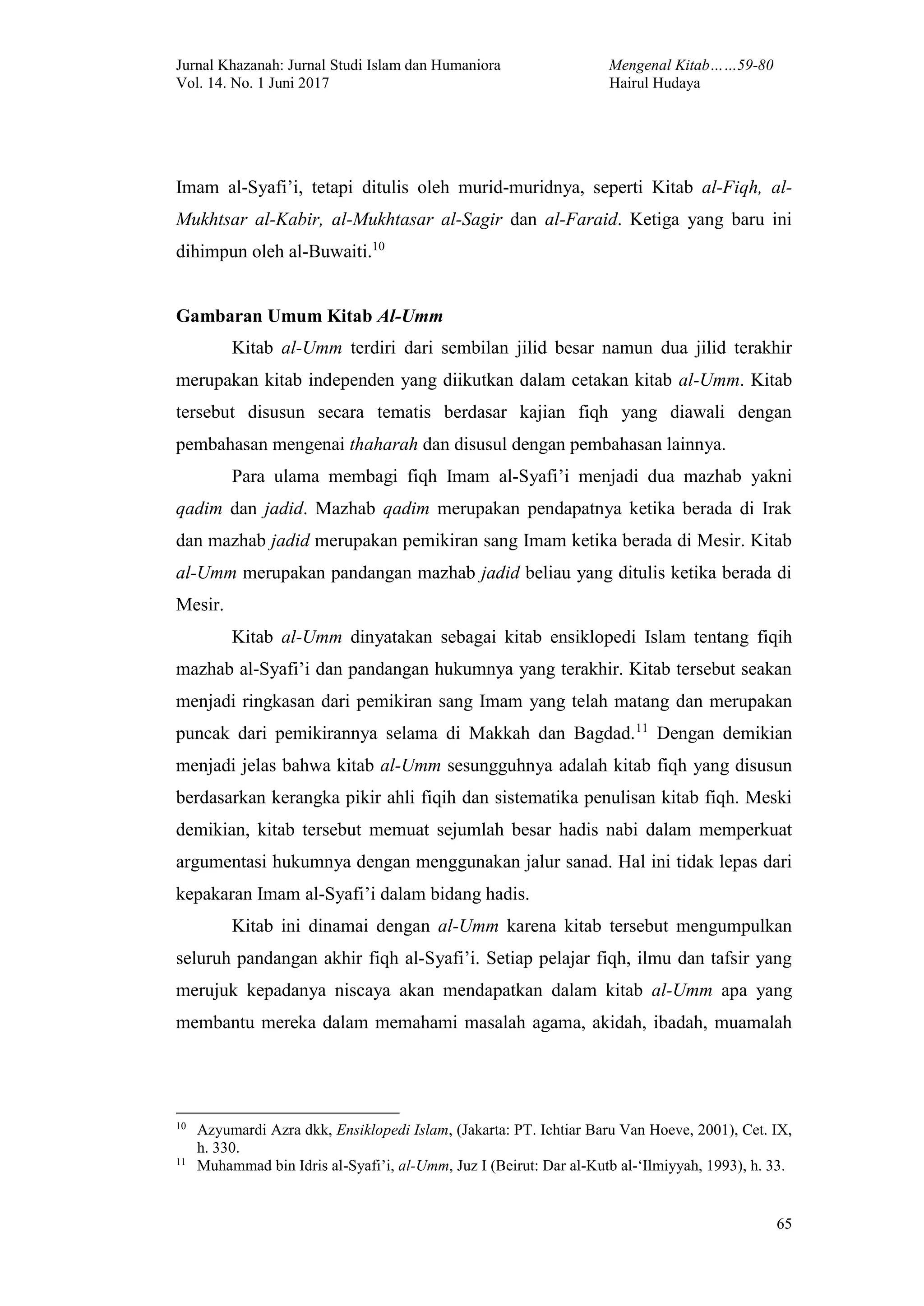 Mengenal Kitab Al Umm - Imam Syafie | PDF