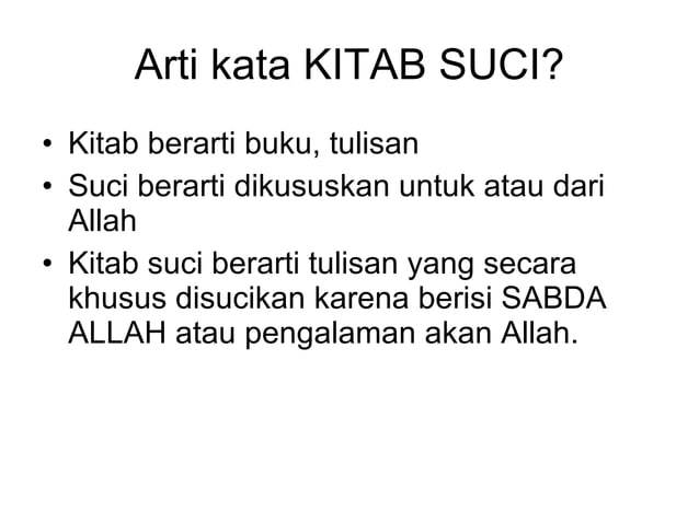 Mengenal kitab suci | PPT