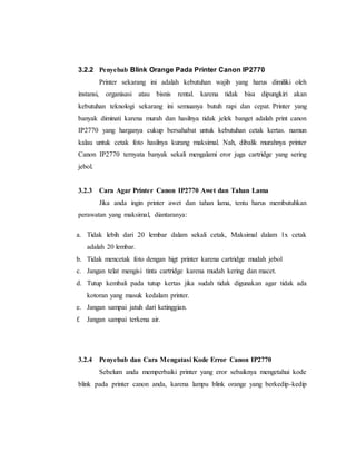 Mengenal kode error canon ip2770 dan cara mengatasinya ok | PDF