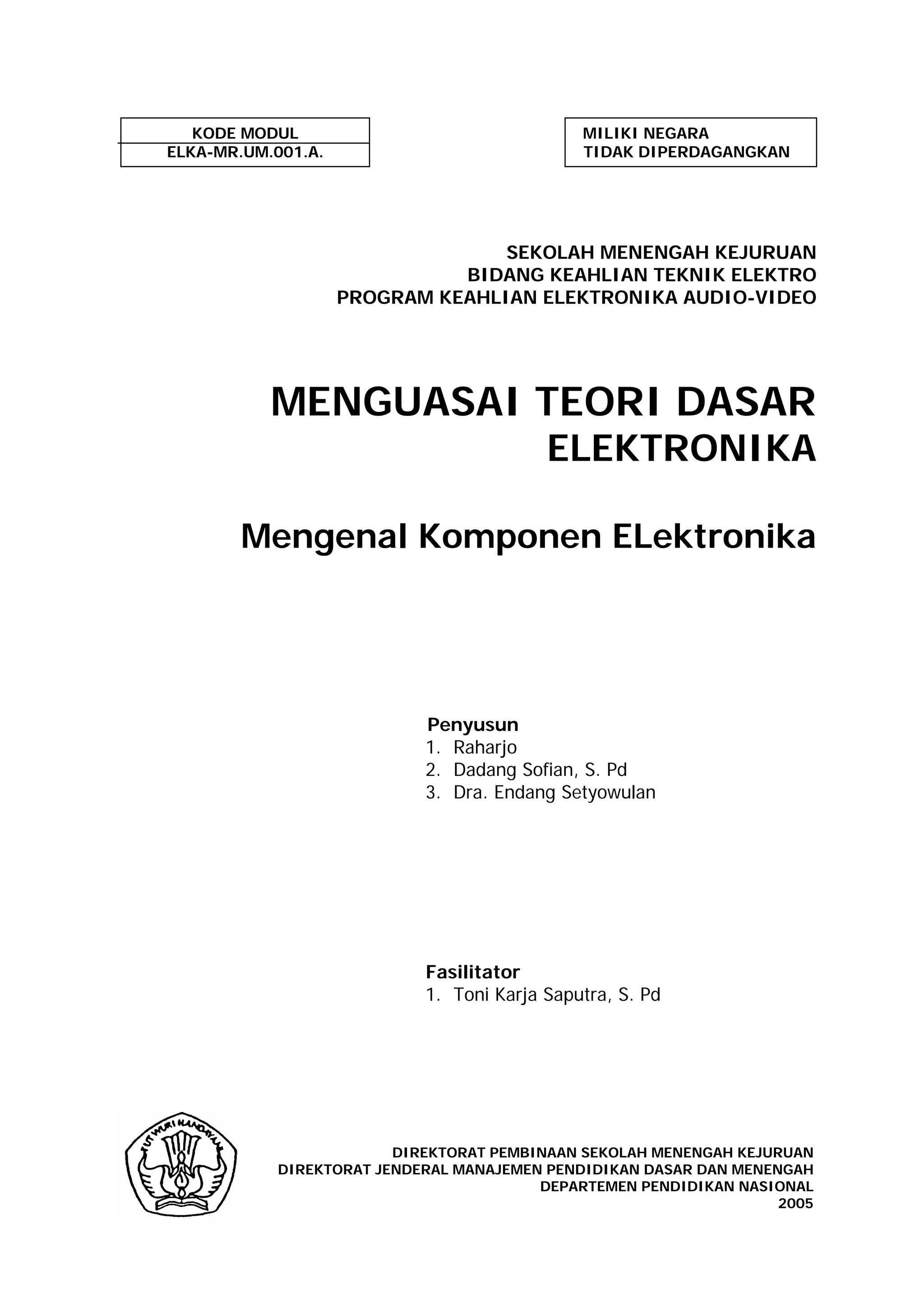 Mengenal komponen elektronika | PDF
