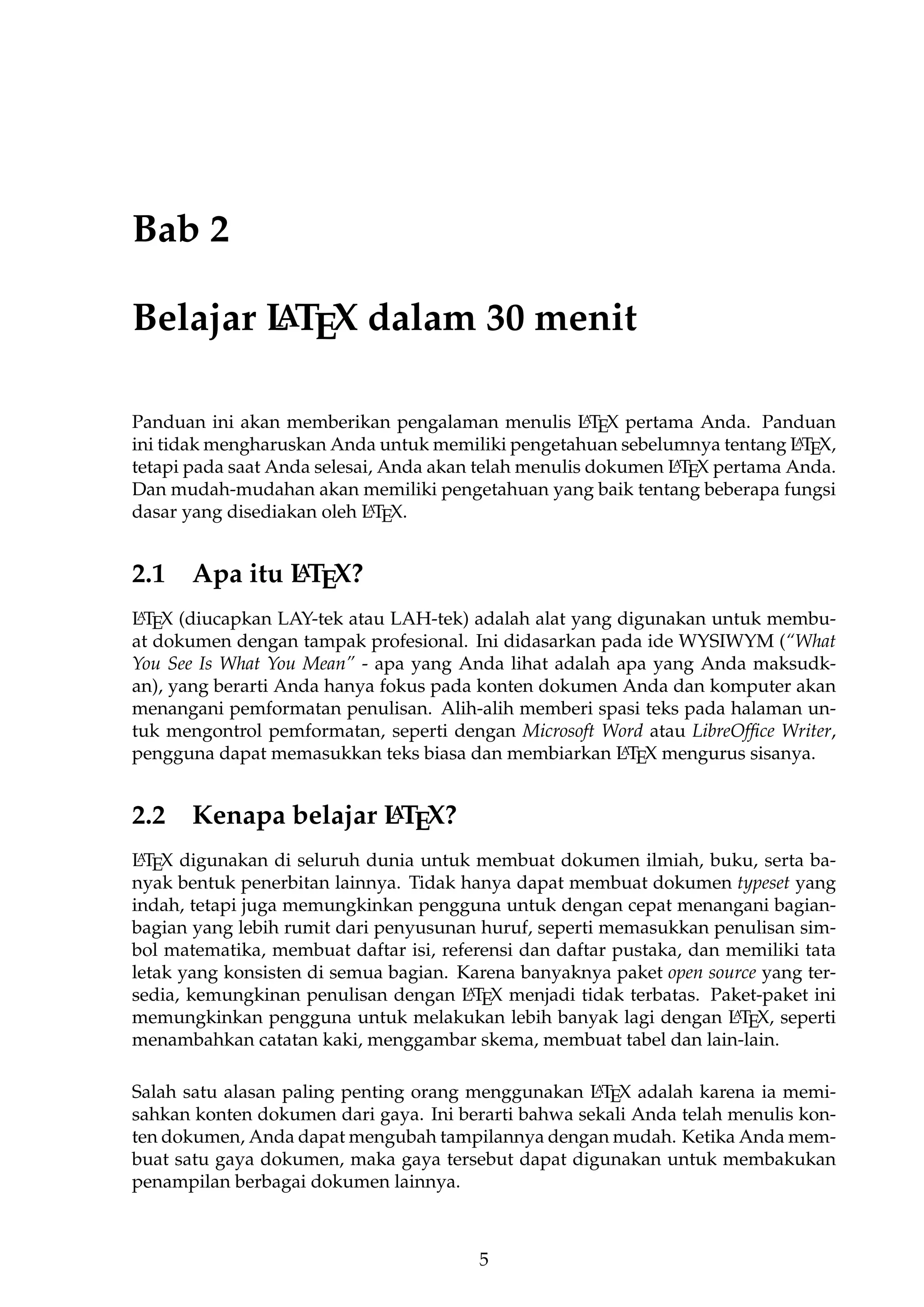 Belajar Latex dalam 30 menit dengan menggunakan overleaf | PDF