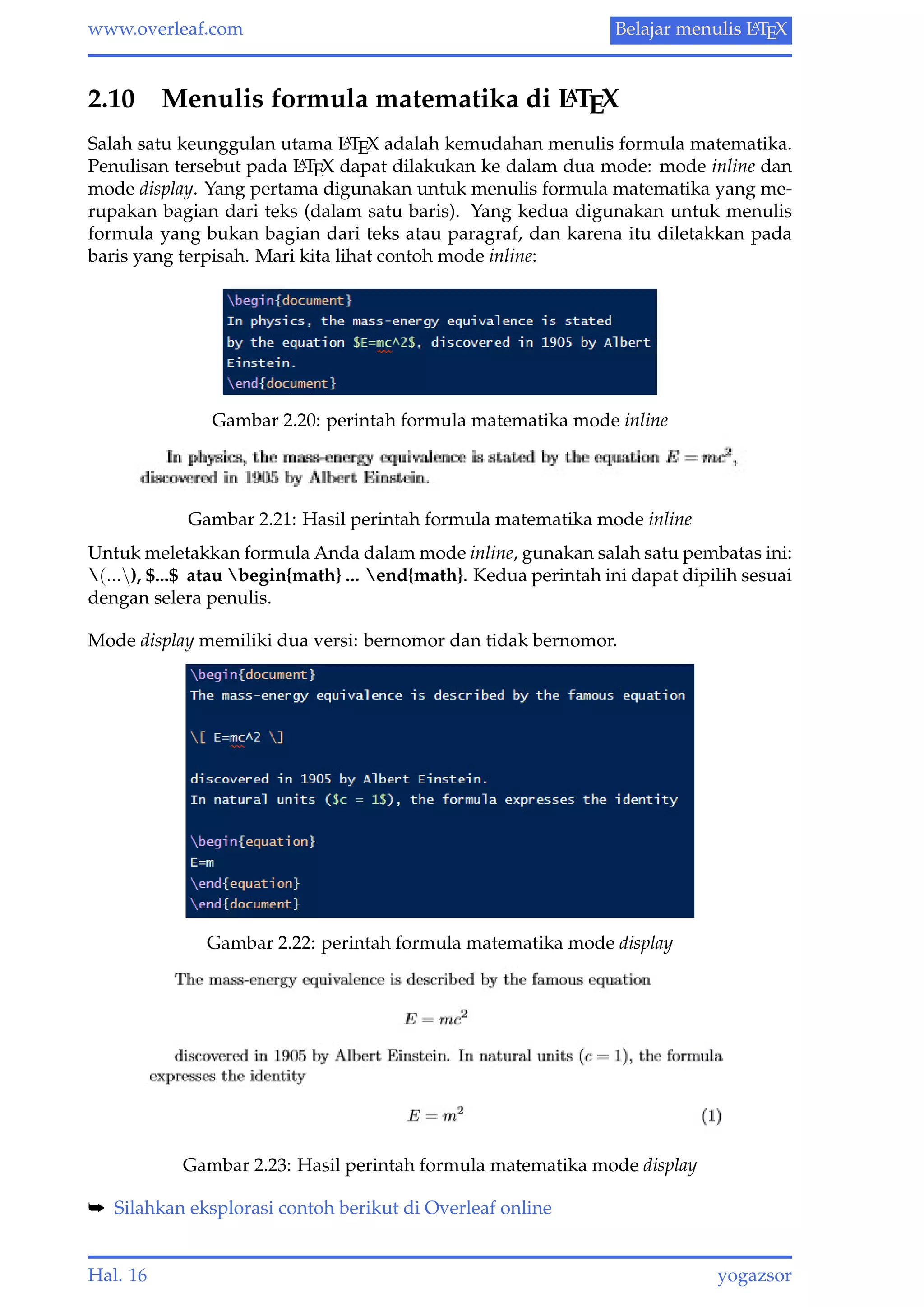 Belajar Latex dalam 30 menit dengan menggunakan overleaf | PDF
