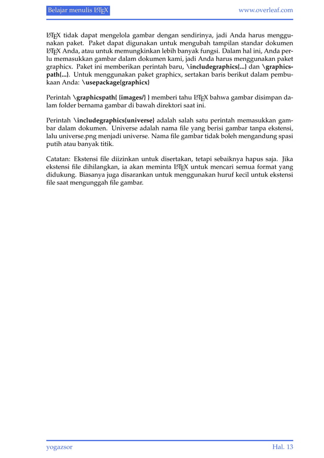 Belajar Latex dalam 30 menit dengan menggunakan overleaf | PDF
