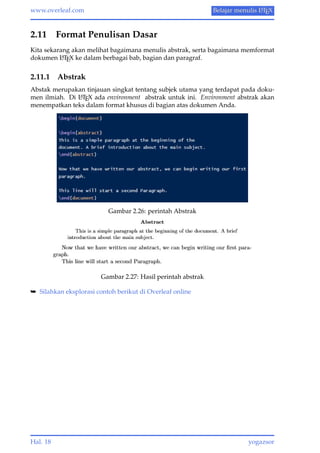 Belajar Latex dalam 30 menit dengan menggunakan overleaf | PDF