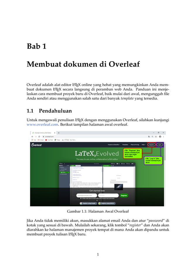 Belajar Latex dalam 30 menit dengan menggunakan overleaf | PDF