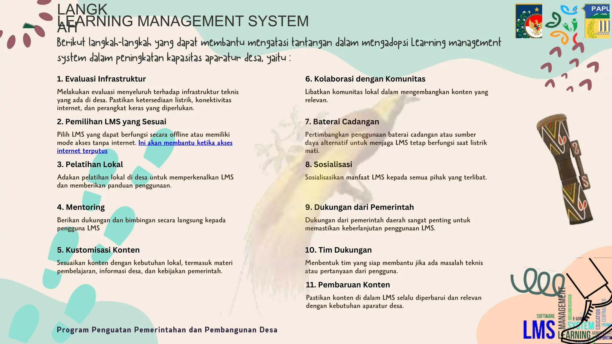 Mengenal LMS bagi aparatur desa untuk peningkatan kapasitas | PPTX