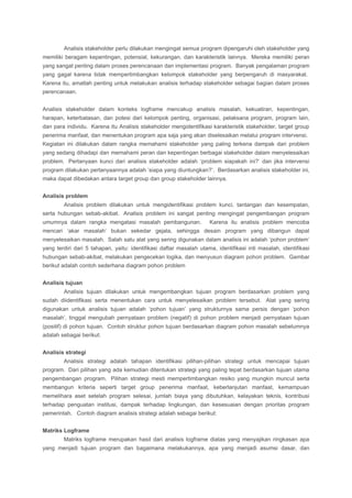 Mengenal logical framework | DOCX