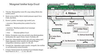 Mengenal Microsoft Excel 2010 dengan baik | PPT