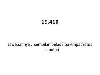 Mengenal nama dan lambang bilangan | PPTX