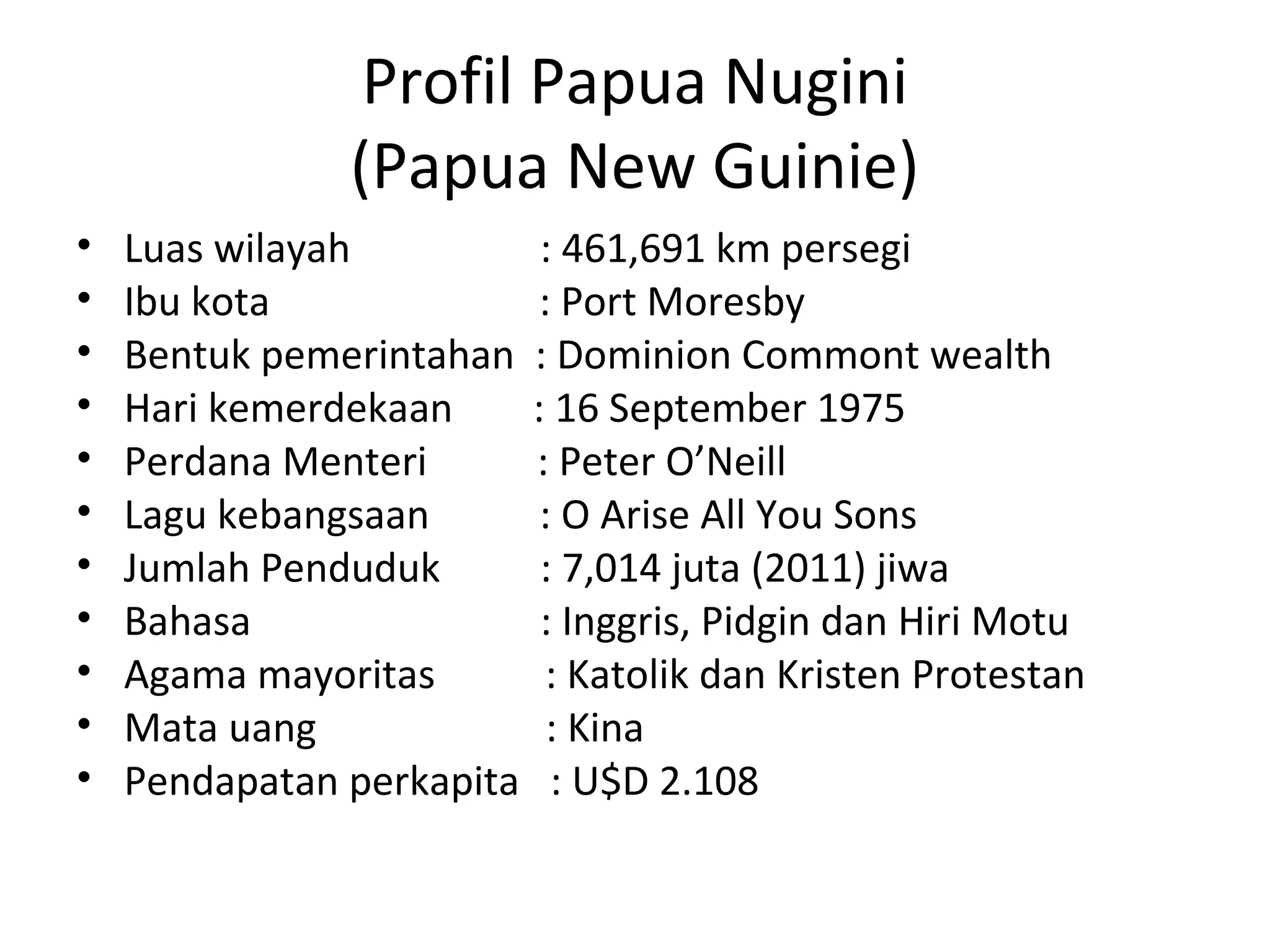 Mengenal negara papua nugini | PPT