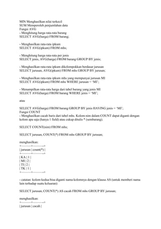 Mengenal operasi dasar sql | PDF