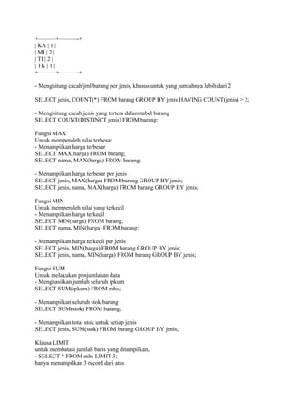 Mengenal operasi dasar sql | PDF