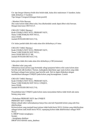 Mengenal operasi dasar sql | PDF