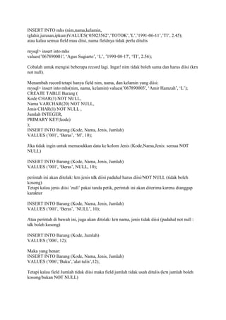 Mengenal operasi dasar sql | PDF