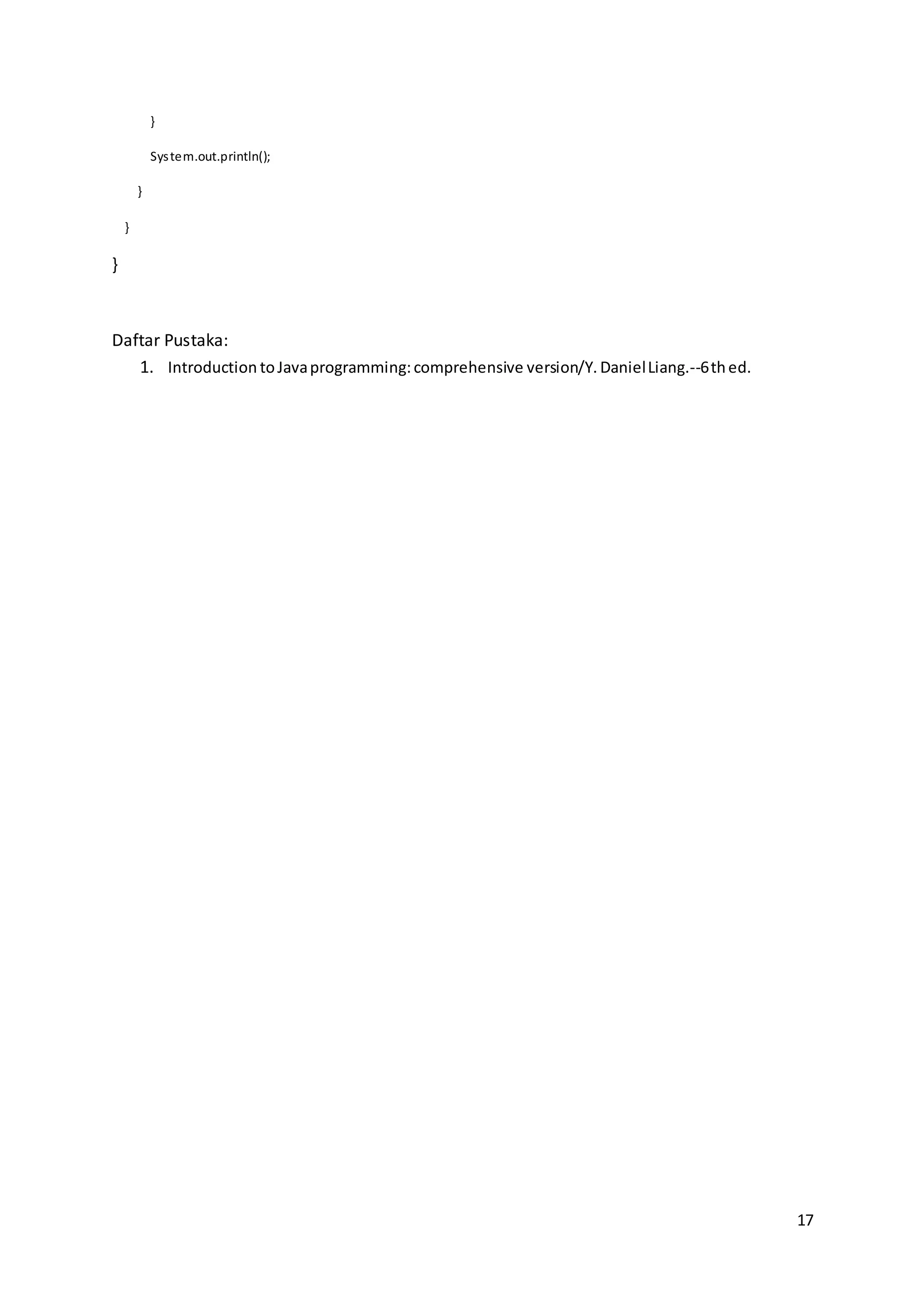 Mengenal pemrograman java | DOCX