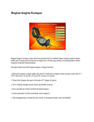 Mengenal pengertian dan fungsi kompas | DOCX