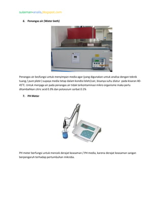 Mengenal peralatan laboratorium mikrobiologi | PDF
