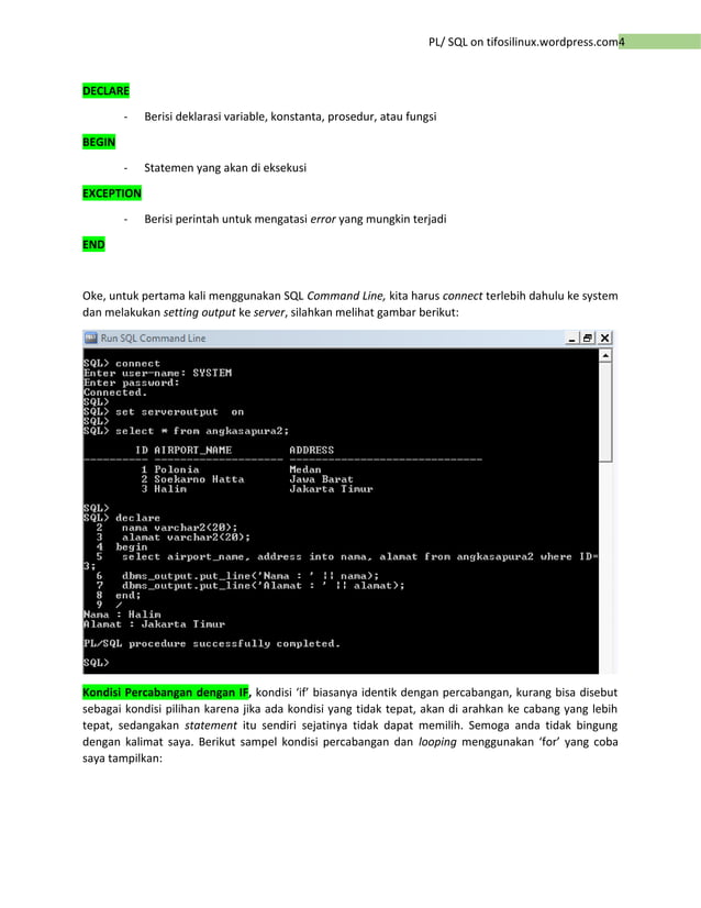 Mengenal ORACLE PL/ SQL | DOC