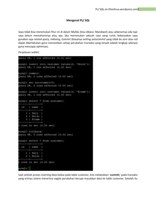 Mengenal ORACLE PL/ SQL | PDF