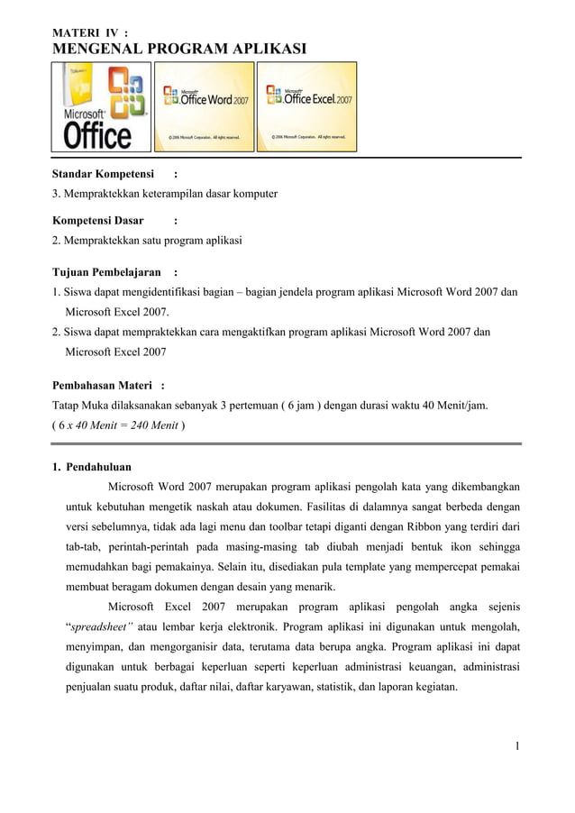 Mengenal program aplikasi | PDF