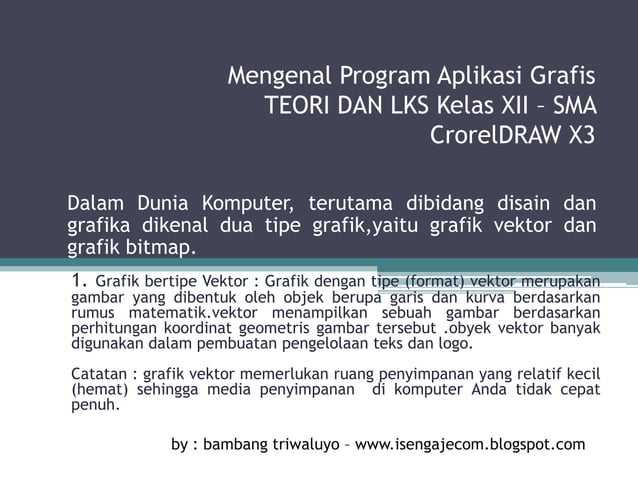 Mengenal program aplikasi grafis | PPT