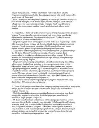 Mengenal Program Jahat Komputer | DOCX