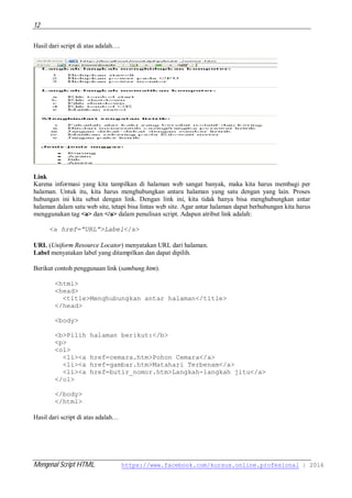 Mengenal script html 2 | PDF