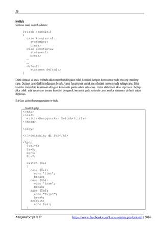 Mengenal script php 3 | PDF