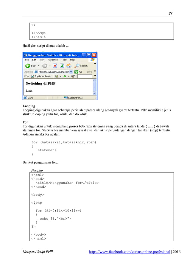 Mengenal script php 3 | PDF