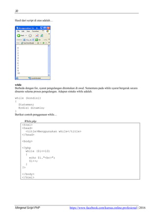 Mengenal script php 3 | PDF