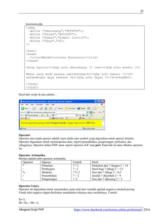 Mengenal script php 3 | PDF